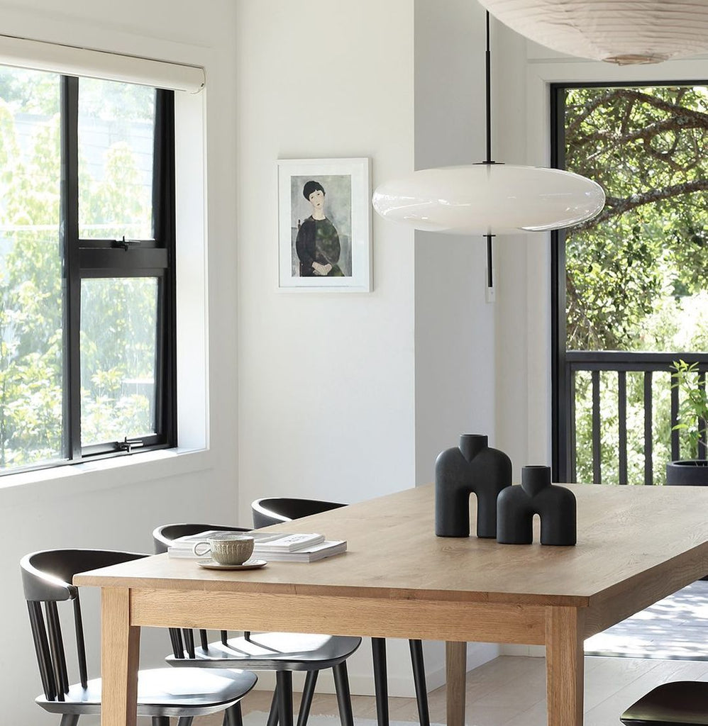 Model 2065 Suspension - White diffuser, black hardware, black cable ...